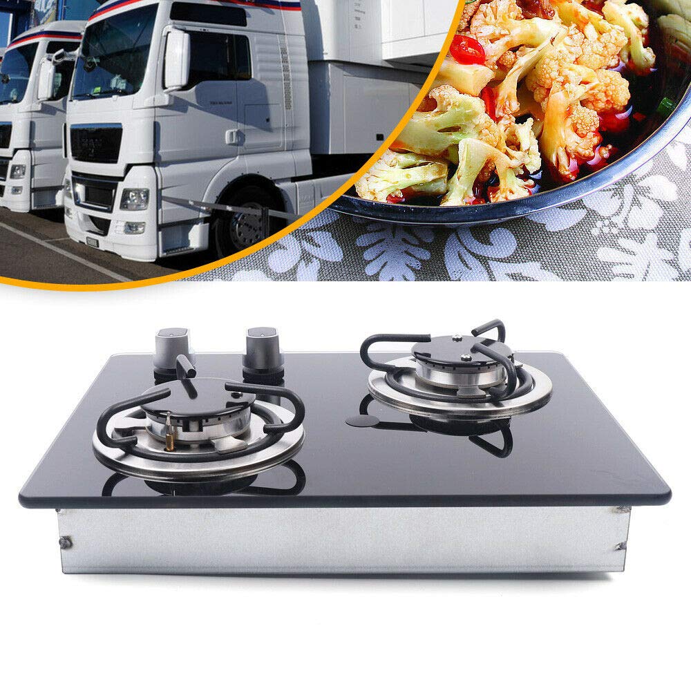 Snapklik.com : Gas Cooktop 2 Burner, Camper RV LPG Gas Hob Cooktop ...