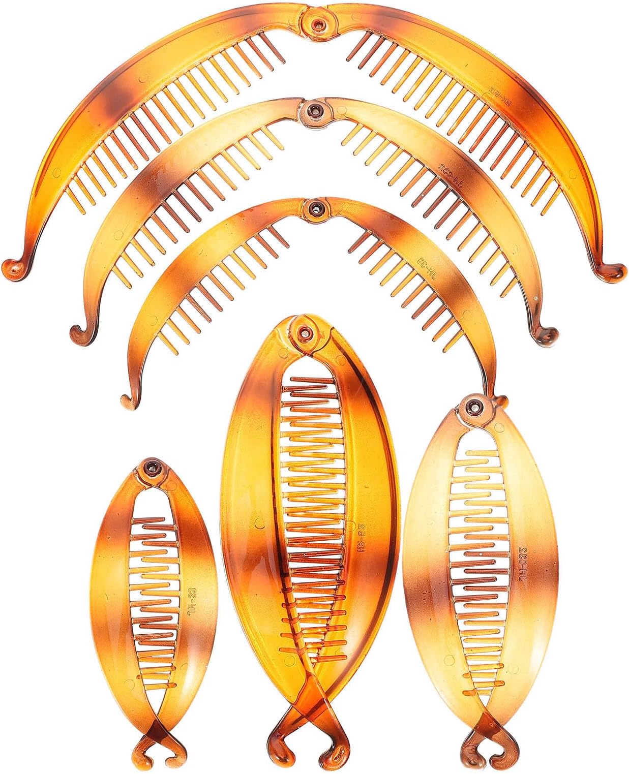 Amazon.com : LALAFINA 6pcs French Banana Clip Vintage Clincher Combs ...