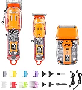 VEVOR Hair Clippers for Men Professional, 3-in-1 Hair Clipper Trimmer & Razor Shaver Set ...