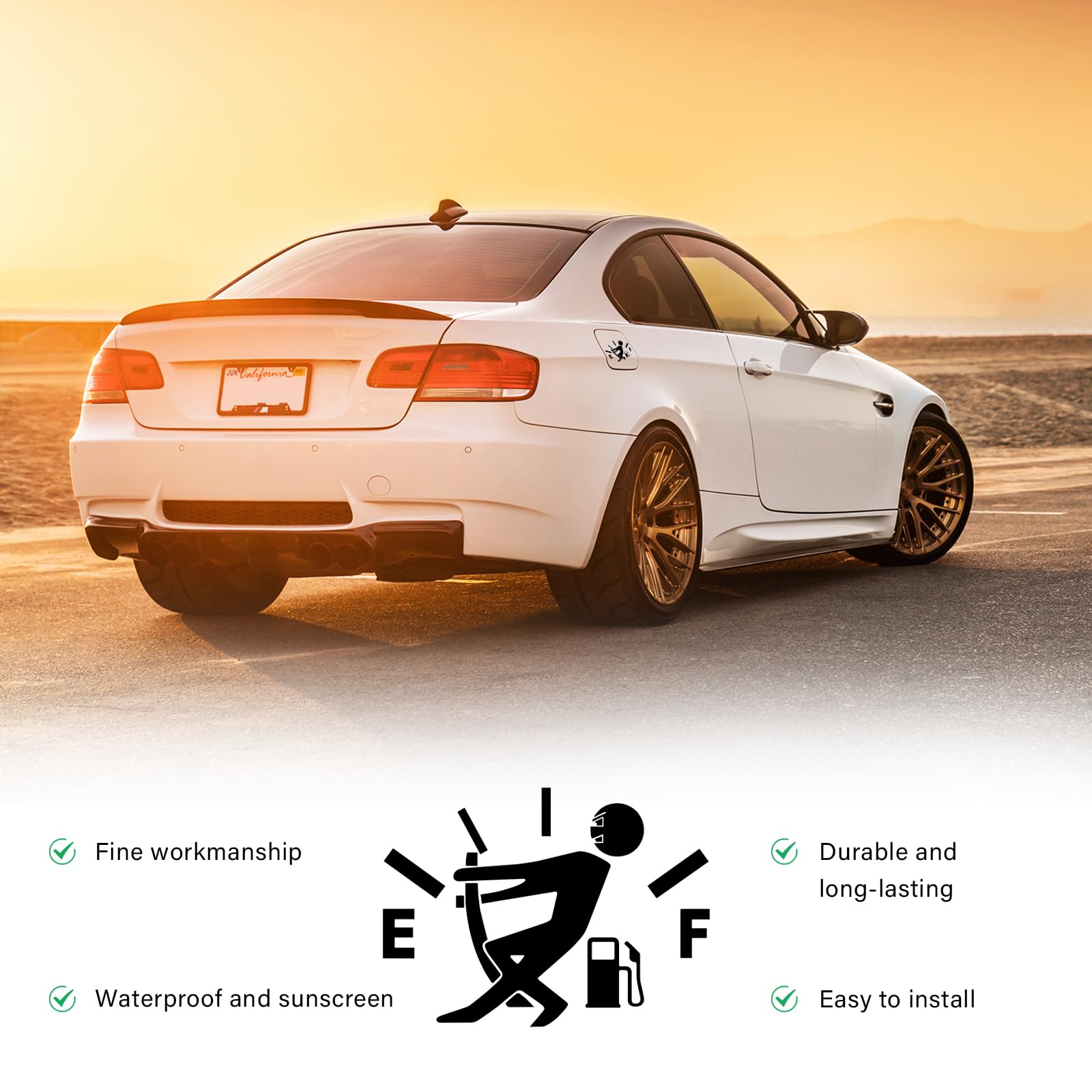 Snapklik.com : Augeny Funny Car Fuel Tank Sticker, EF Logo Waterproof ...