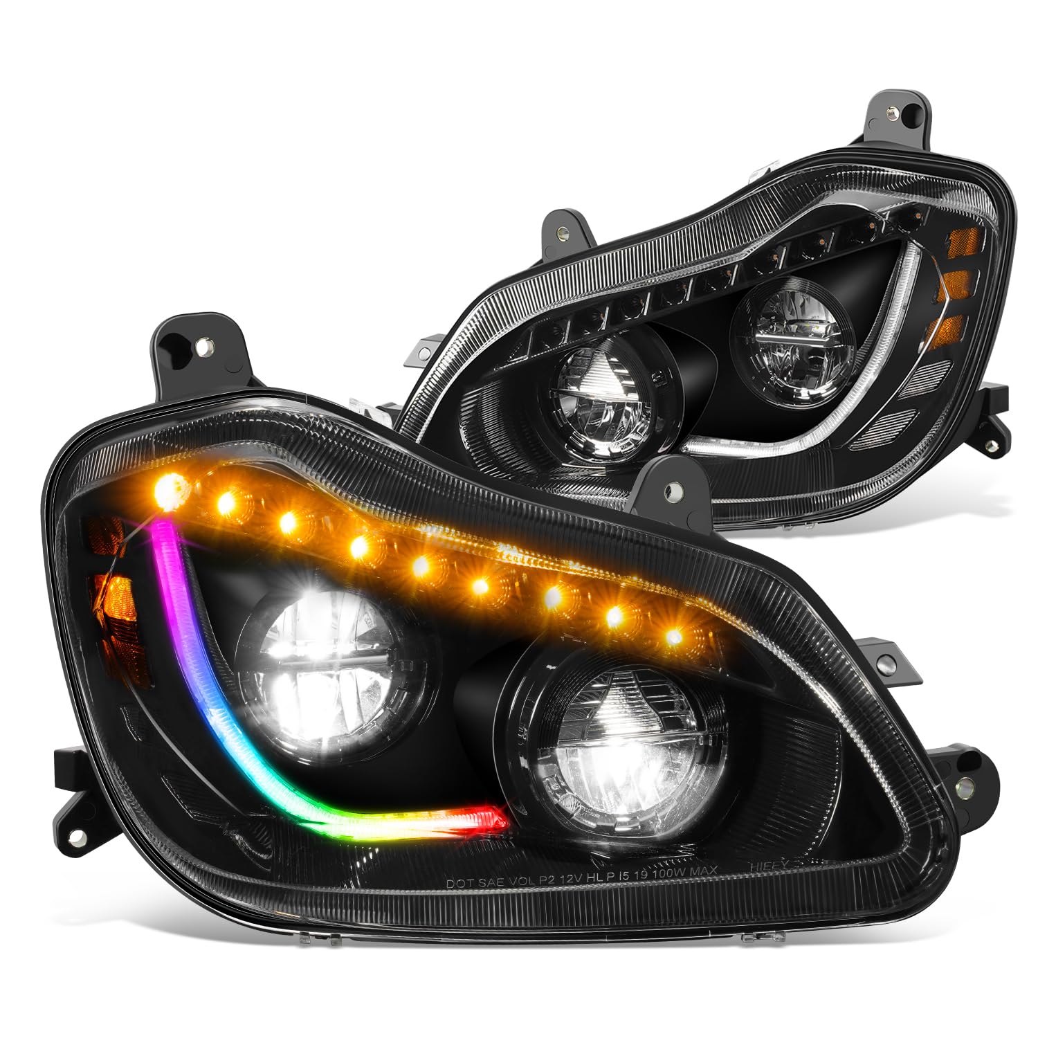 Amazon.com: DNA MOTORING Pair Full LED Sequential Turn Signal RGB ...
