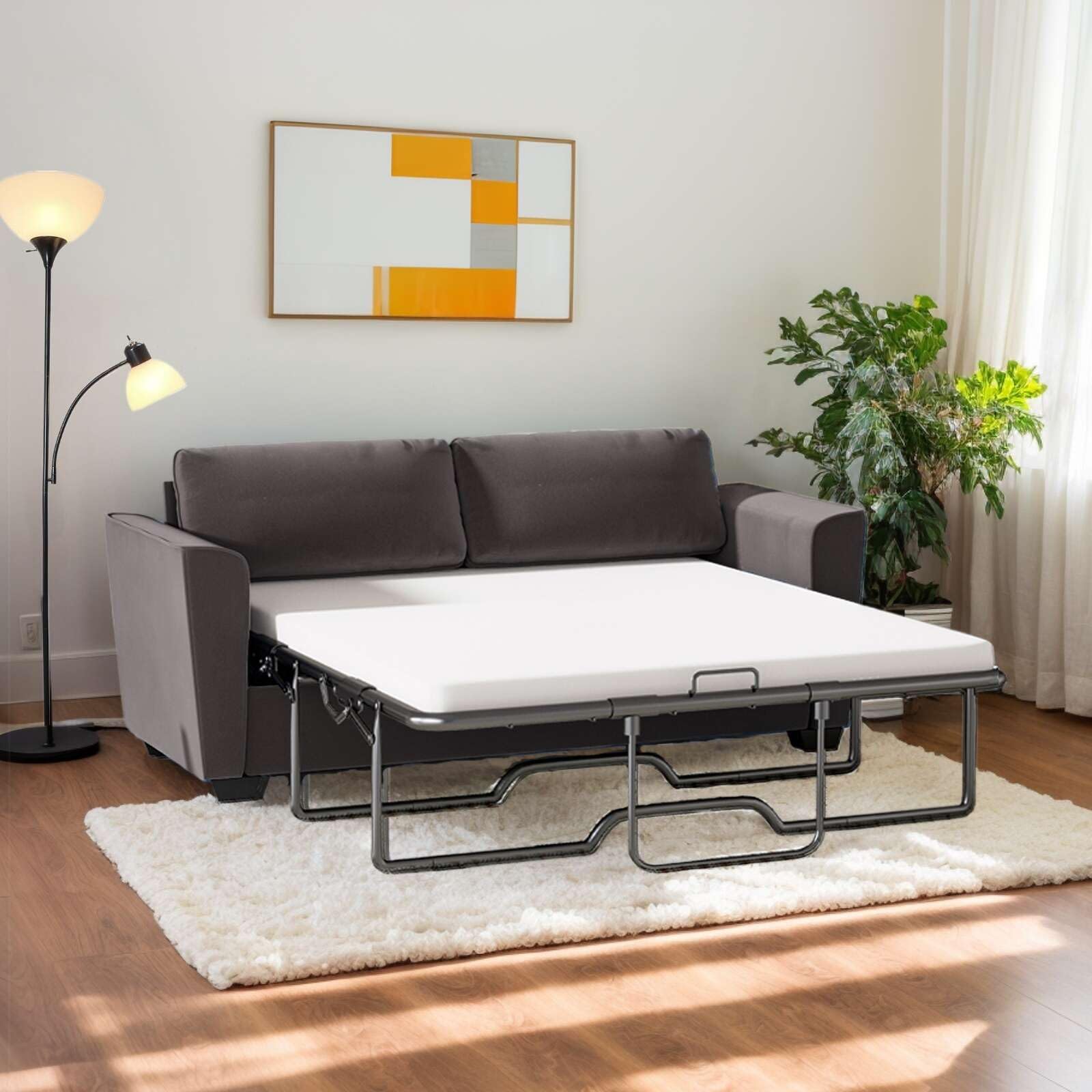 Amazon.com: MUZZ Pull Out Couch Bed, Full Size Sofa Bed with Foam ...