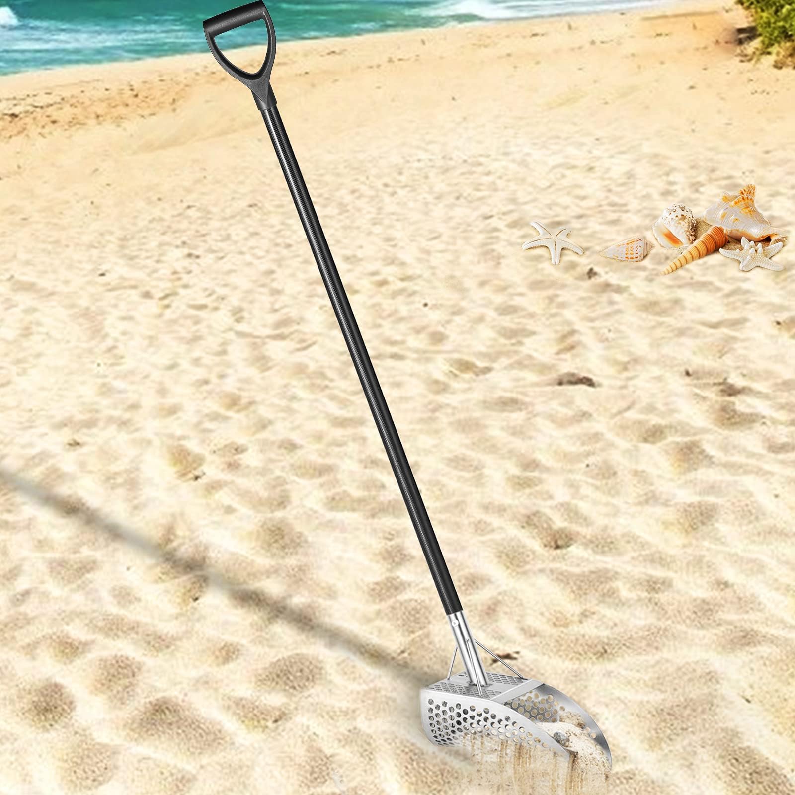 Amazon.com: VEVOR Sand 10 MM Hole Detector Shovel Stainless Steel Metal ...