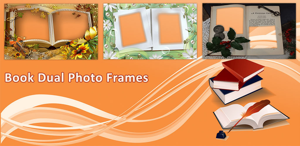 Book Frame Design 127AC Book & Flower Frame | Purple Daisy Design