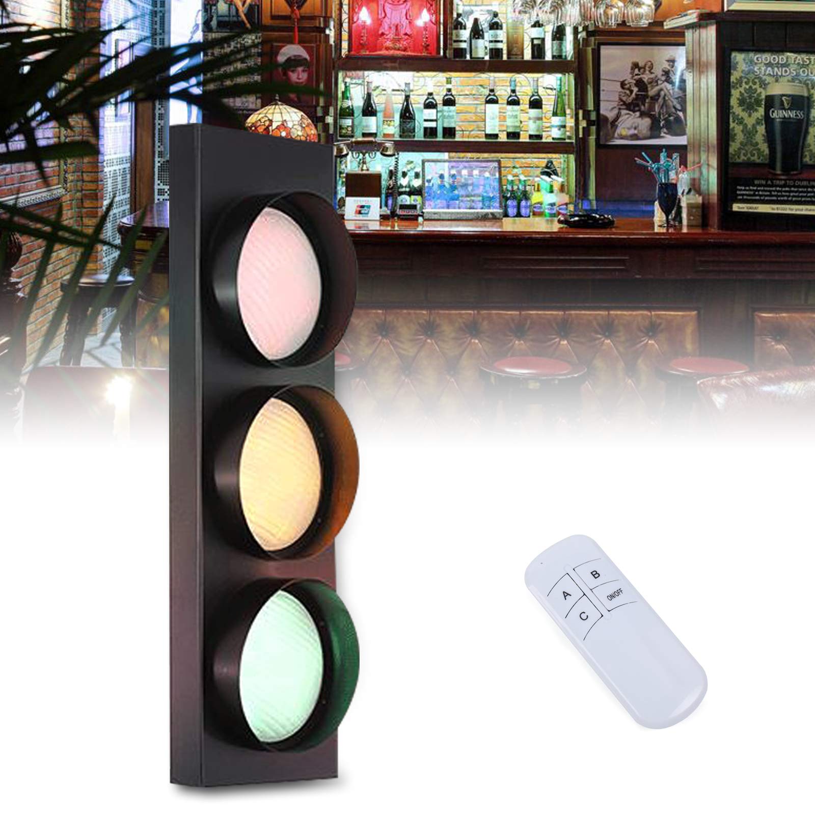 Tfcfl Traffic Light Wall Light With Remote Control 3 Light | Desertcart ...