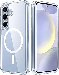 Amazon.com: FNTCASE for Samsung Galaxy S24 Case: Support Magnetic Charging Anti Yellowing ...