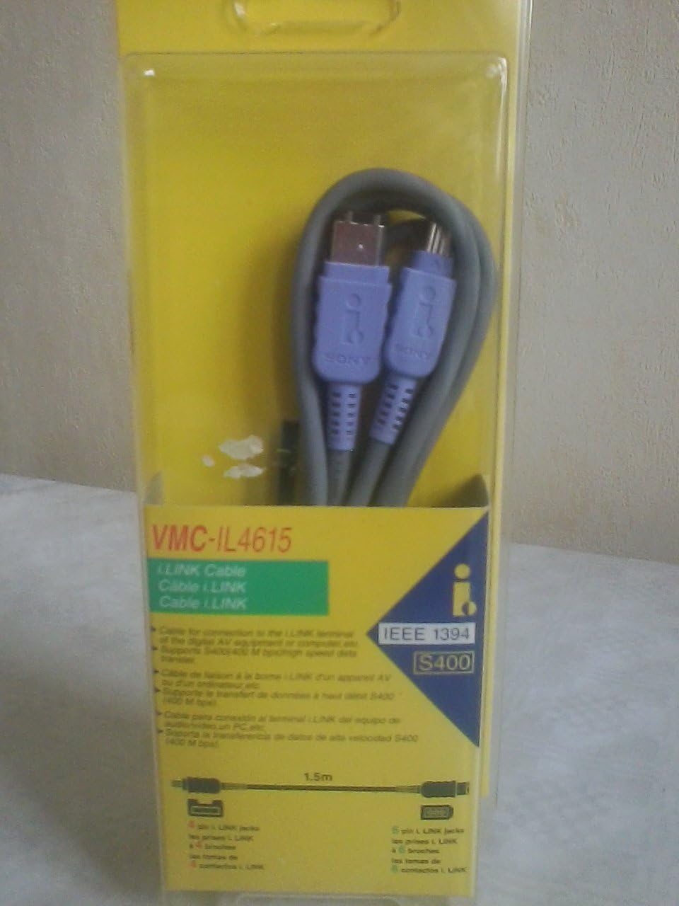 Sony VMC-IL4615 1.5m iLink Digital Video Cable 4 pin to 6 pin: Amazon ...