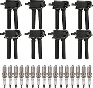 Amazon.com: UF504 Ignition Coil Pack 56029129AA and Iridium Spark Plugs ...