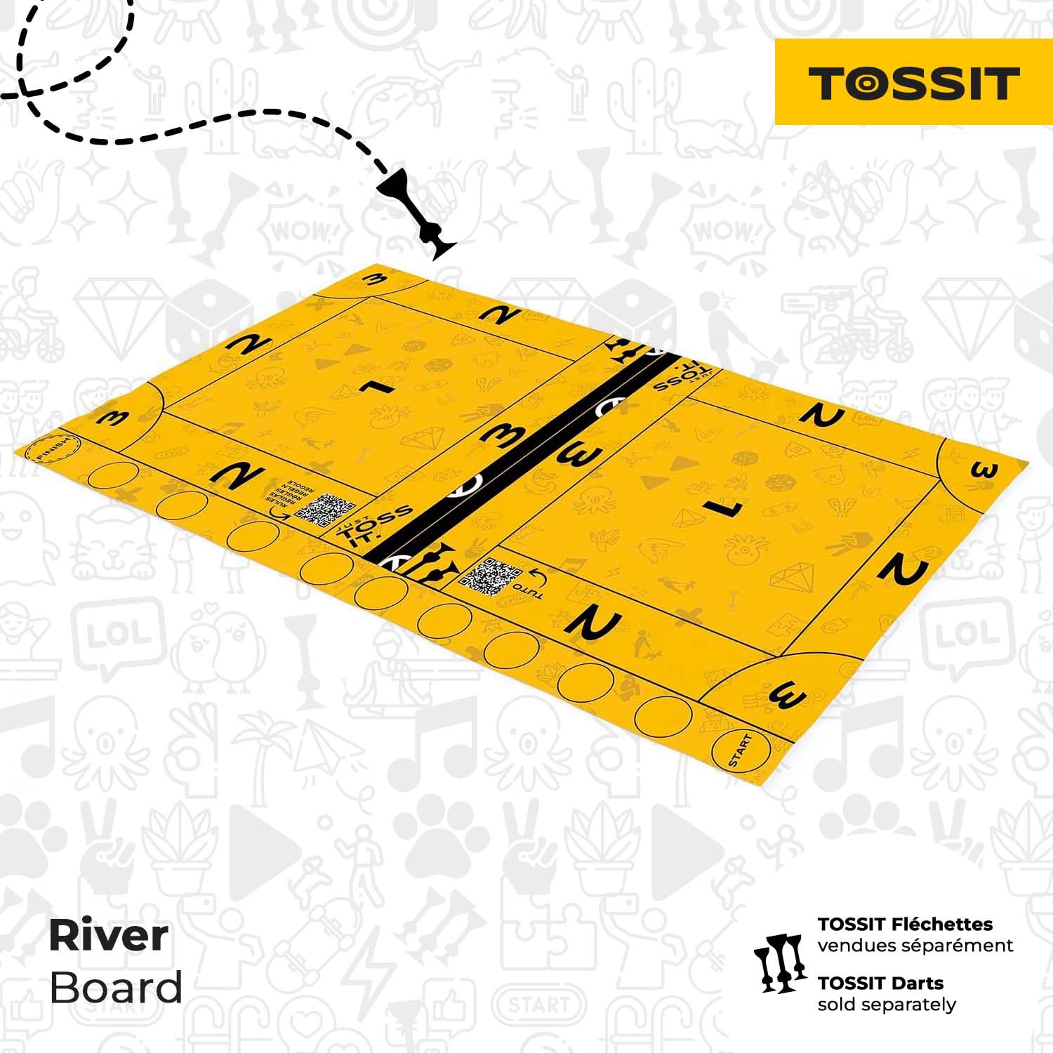TOSSIT Board, Dart Game Board Indoor Outdoor Petanque, Silicone ...