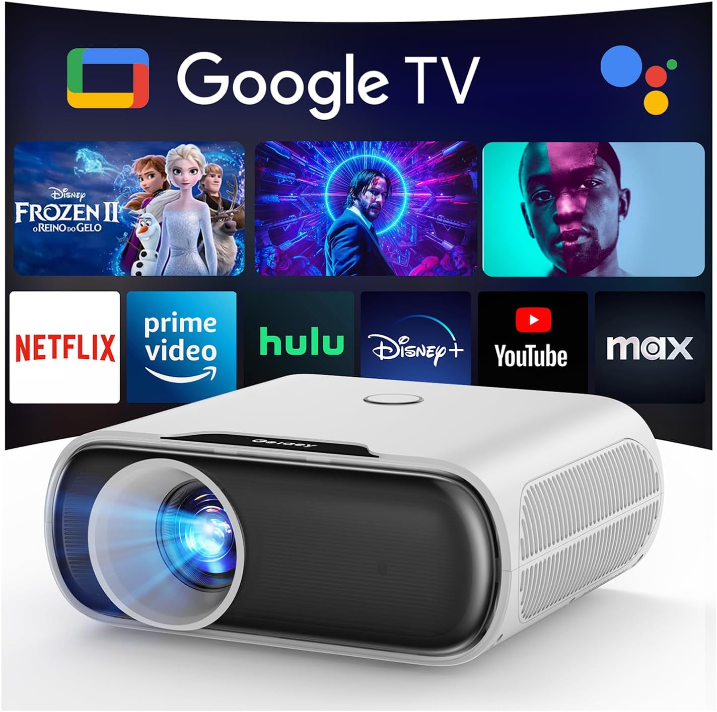 Amazon.com: GoogIe - Proyector inteligente para TV con WiFi y Bluetooth, mini proyector portátil ...