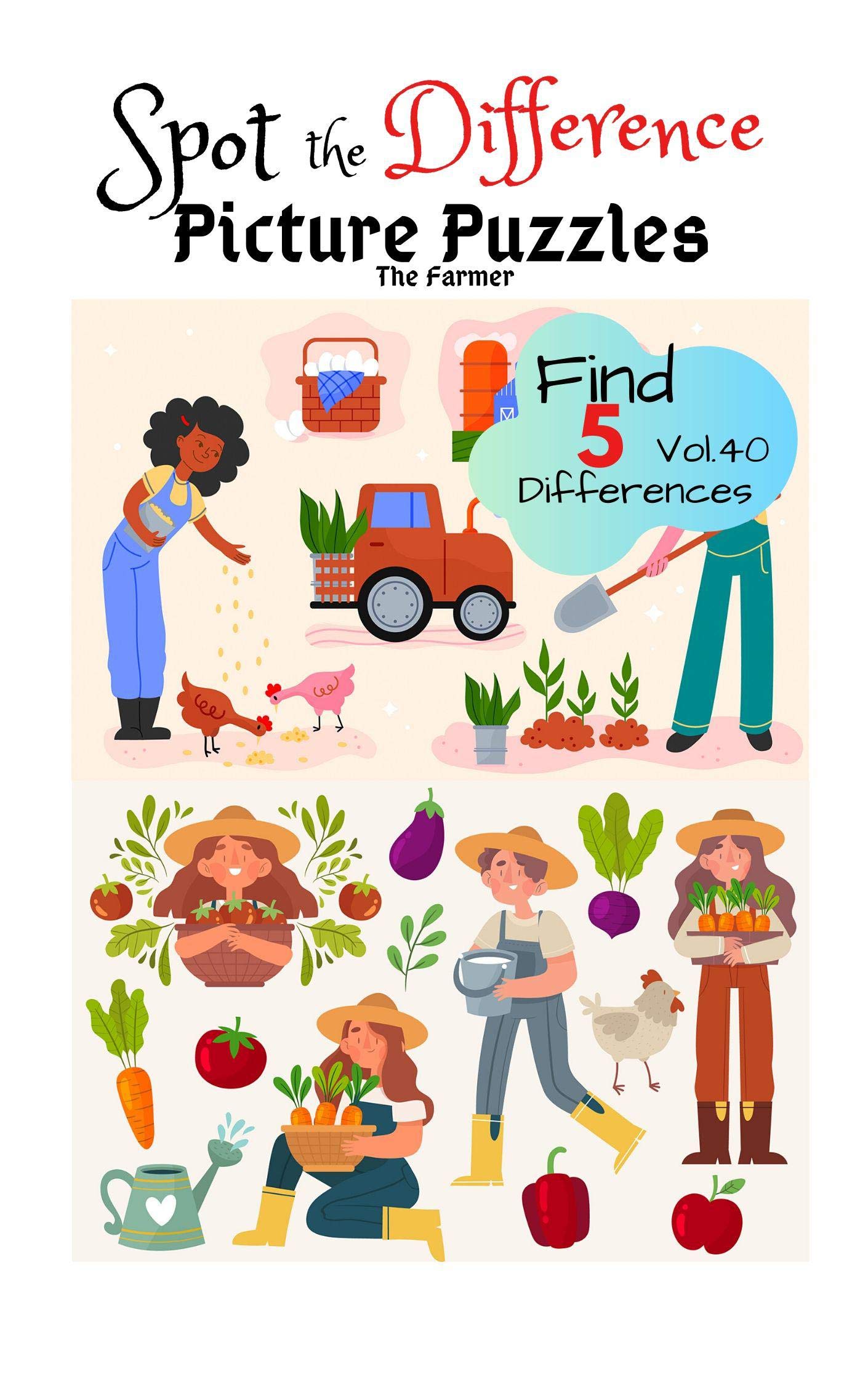 Buy Spot the Difference Picture Puzzles "The Farmer" Find 5 Differences ...