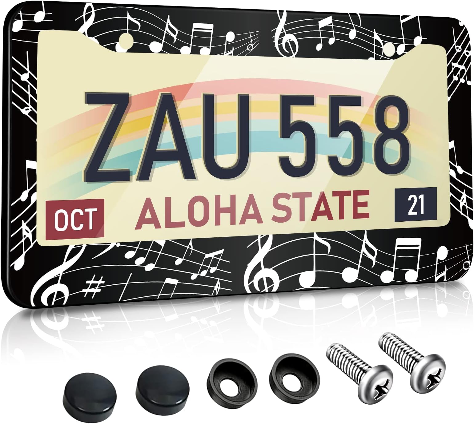 Amazon.com: Electric Guitar Musical Instrument Black License Plate ...