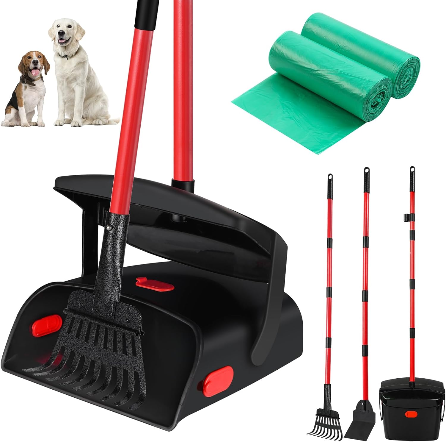 Amazon.com : PLOEOUAR 𝟮𝟬𝟮𝟰 𝗡𝗲𝘄 Pooper Scooper for Large Dogs Heavy Duty ...