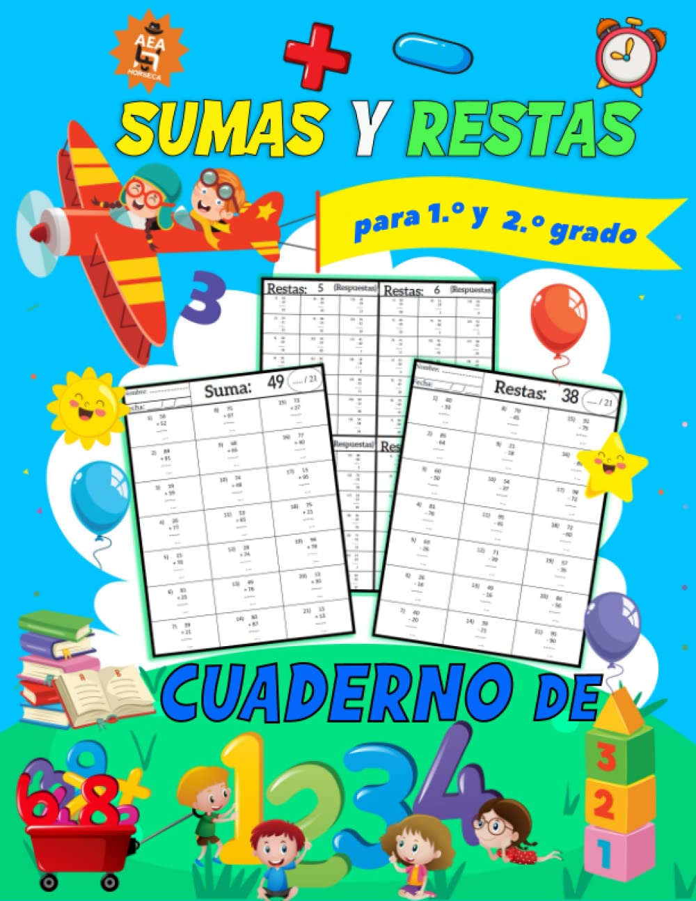 Buy Cuaderno de sumas y restas para 1.° y 2.° grado: Libro de trabajo ...