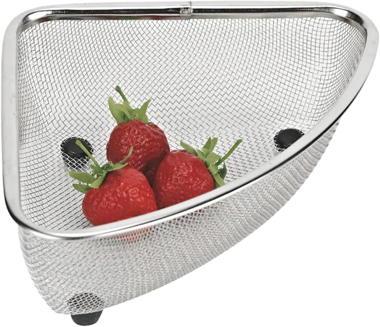 Amazon.com: Mesh Corner Sink Strainer. Stainless Steel, 9.75" x 7.5" x ...