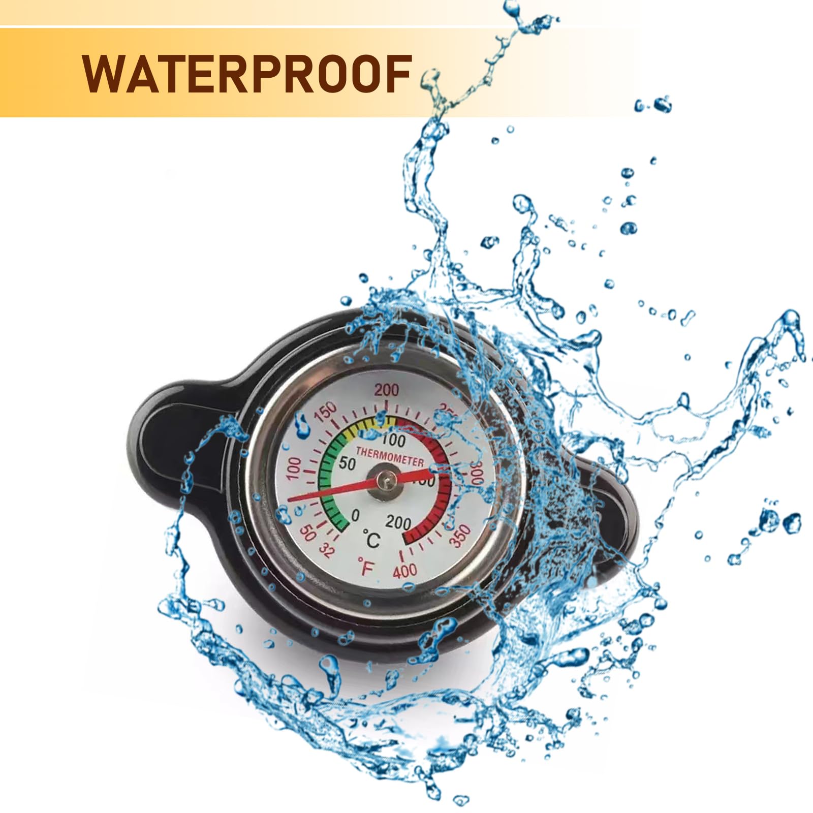 High Pressure Radiator Cap With Temperature Gauge 1.8 Cap Bar â