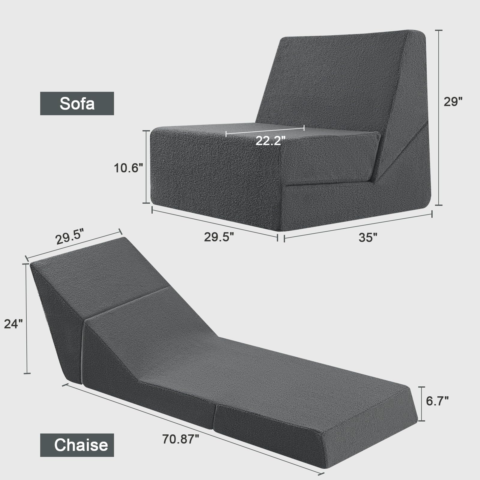 Snapklik.com : Foldable Futon Chair Sleeper For Adults, Sofa Bed ...