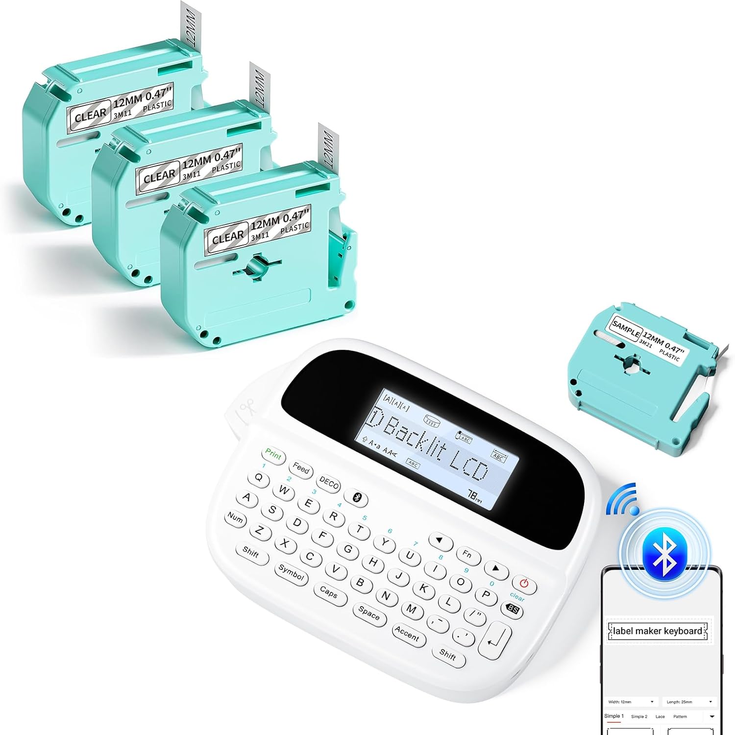 Amazon.com : M950 Label Maker Machine with 3M21 Tape, Rechargeable ...