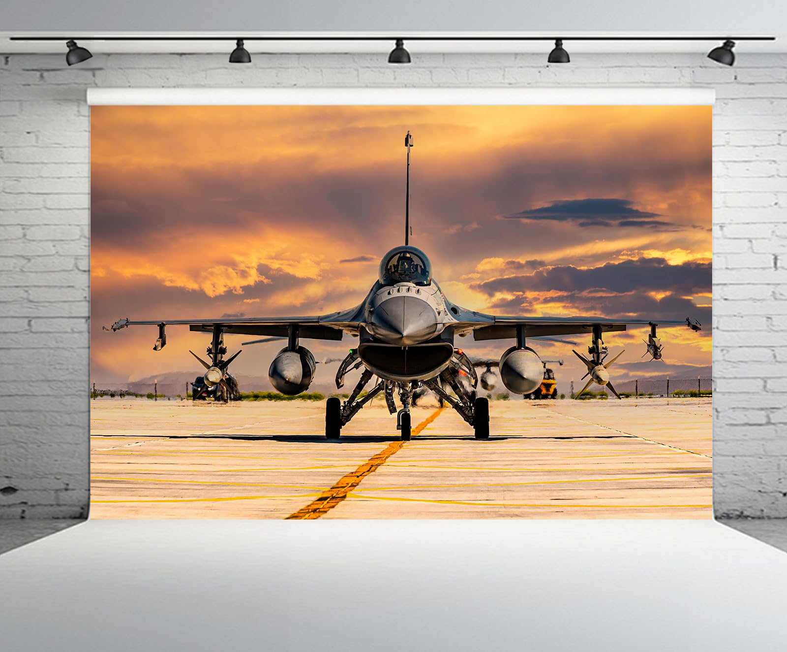 Fighter Jet Decorations Loccor 5x4ft Fabric Jet Fighter Backdrop ...