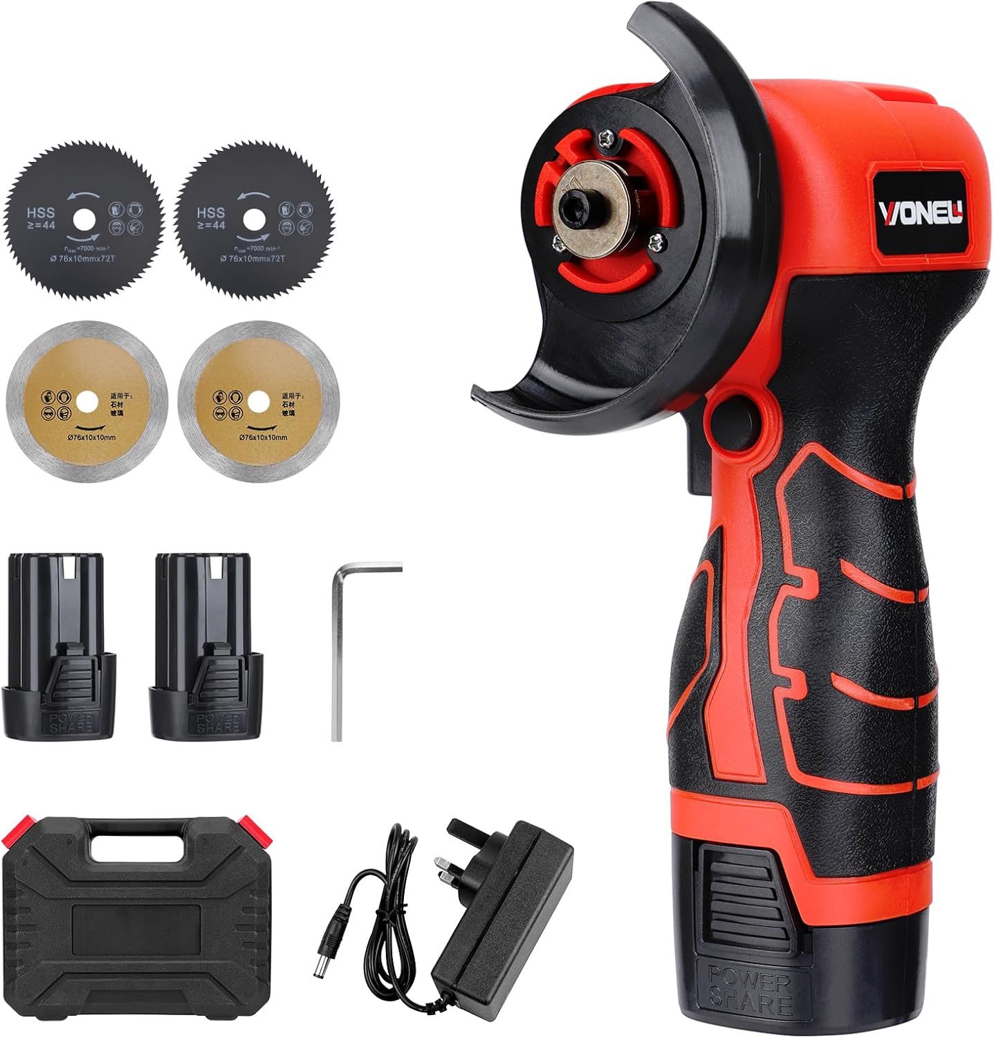 Aytop Mini Angle Grinder, 16.8V Cordless Battery Angle Grinder Portable ...