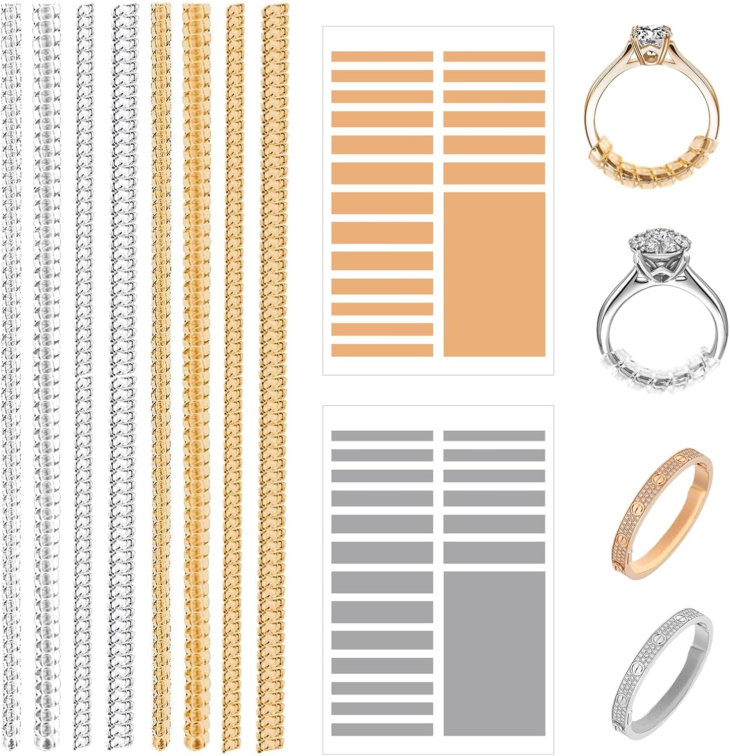 GROVL 46 PCS Ring Size Adjuster,Ring Guard Clip Invisible Tightener ...