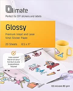 Amazon.com : Olimate Premium Printable Vinyl Sticker Paper Waterproof ...