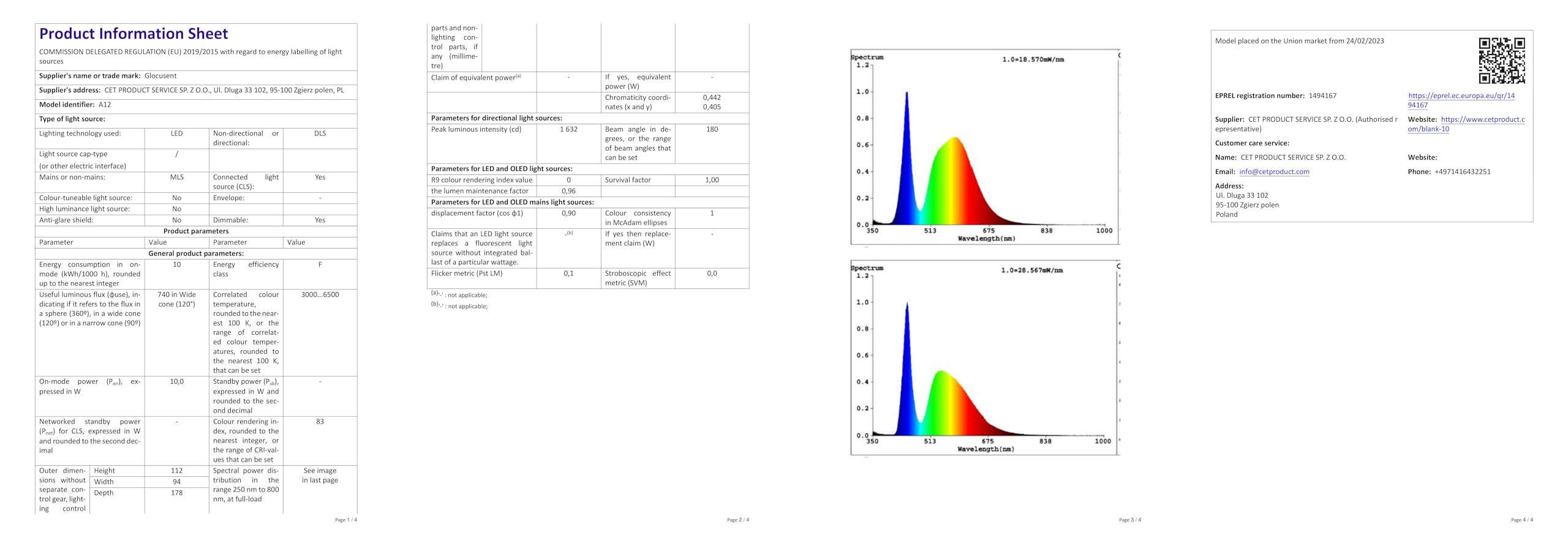 Glocusent 5W Clip on Light, 36 LED Eye Caring Reading Light for Bed, 3 ...