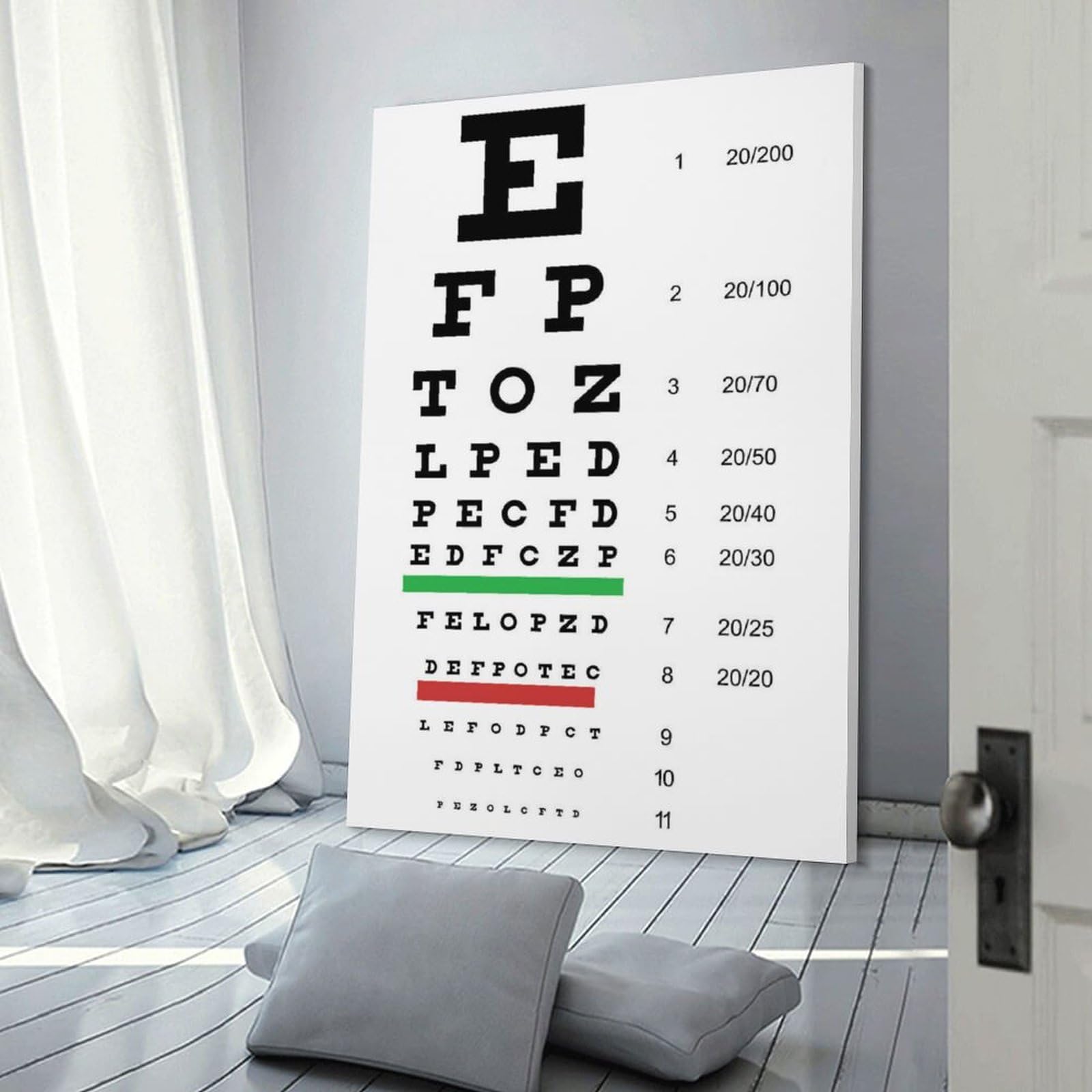 Snellen Eye Chart 20 Foot Vision Eye Test Chart Snellen Eye Charts For ...