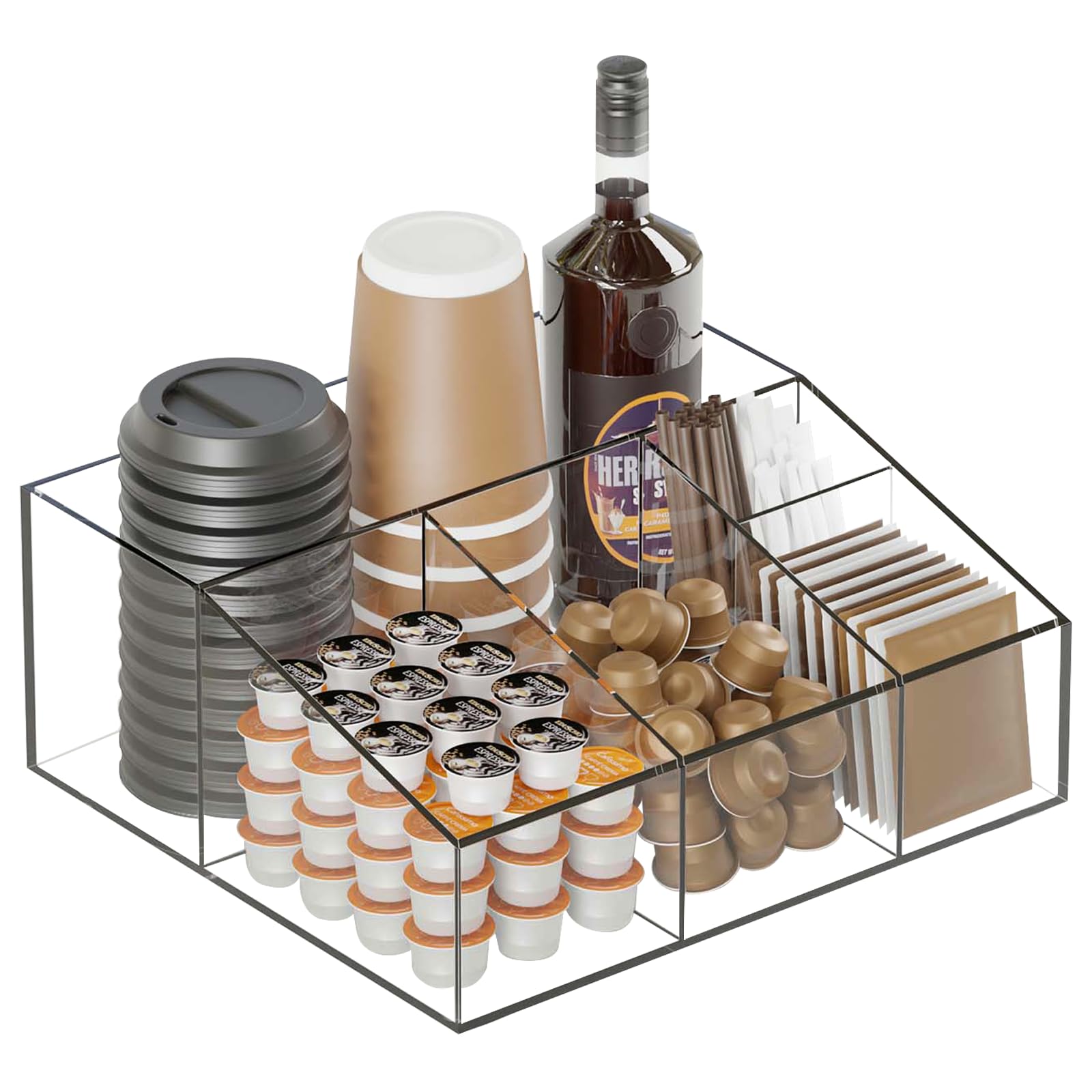 Amazon.com: DreamShore Acrylic Coffee Bar Station Organizer for ...