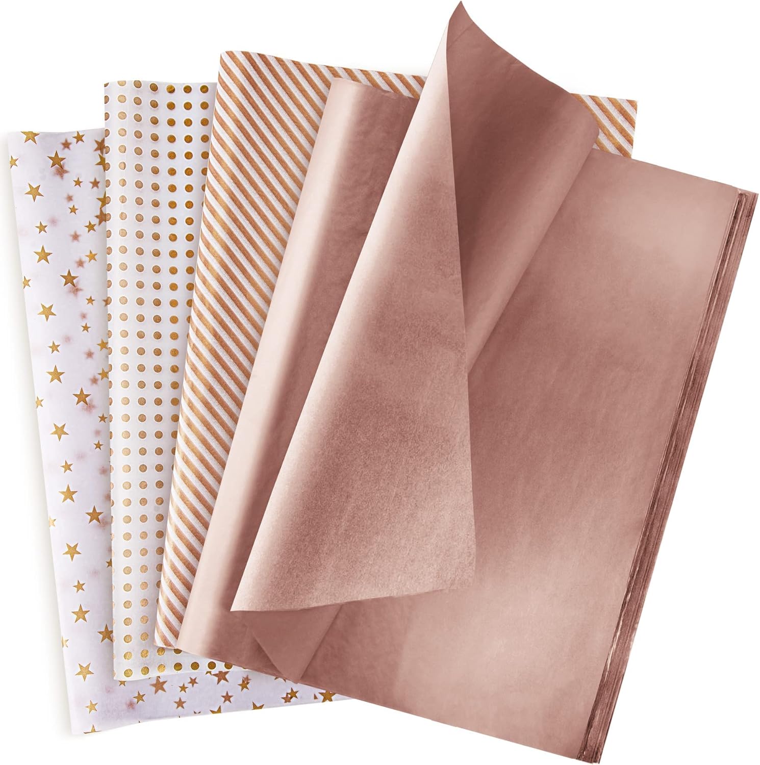 Amazon.com: Larcenciel Rose Gold Tissue Paper, 120 Sheets, Gift ...