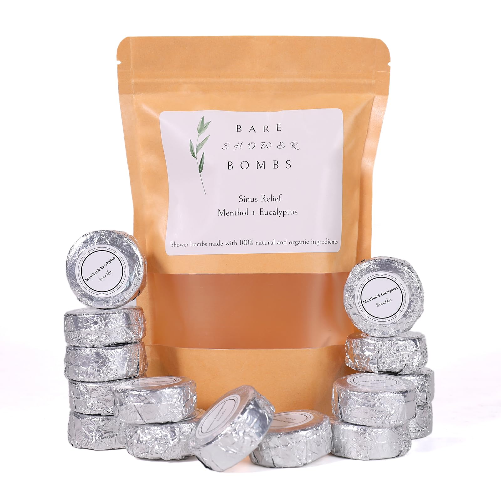 Amazon.com : Natural and Organic Shower Steamers Menthol Eucalyptus ...