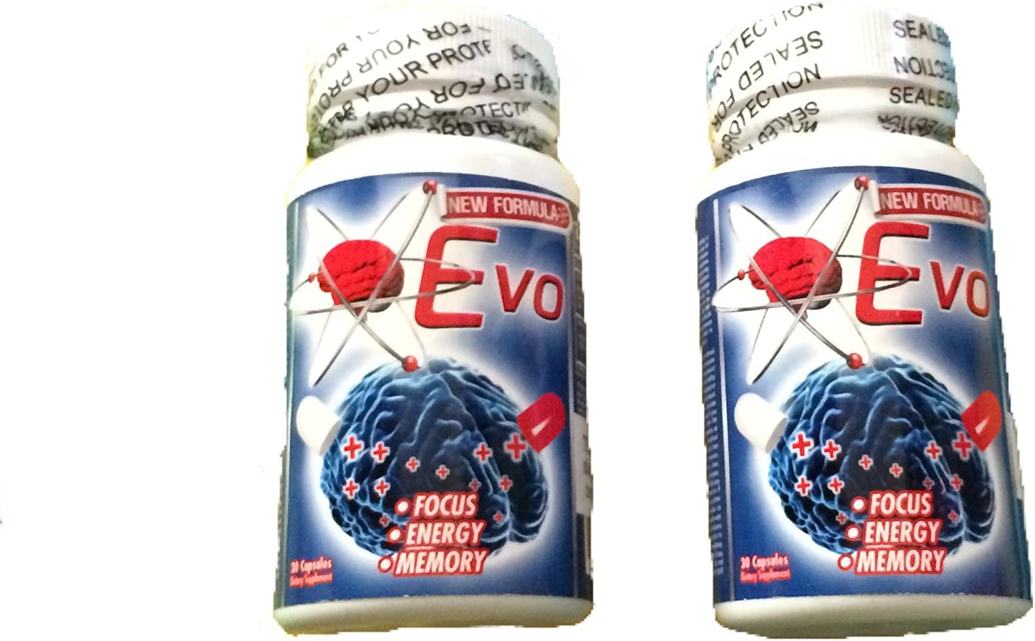 Amazon.com: 2 Bottles Evo Brain Supplement New Formula Focus Energy ...