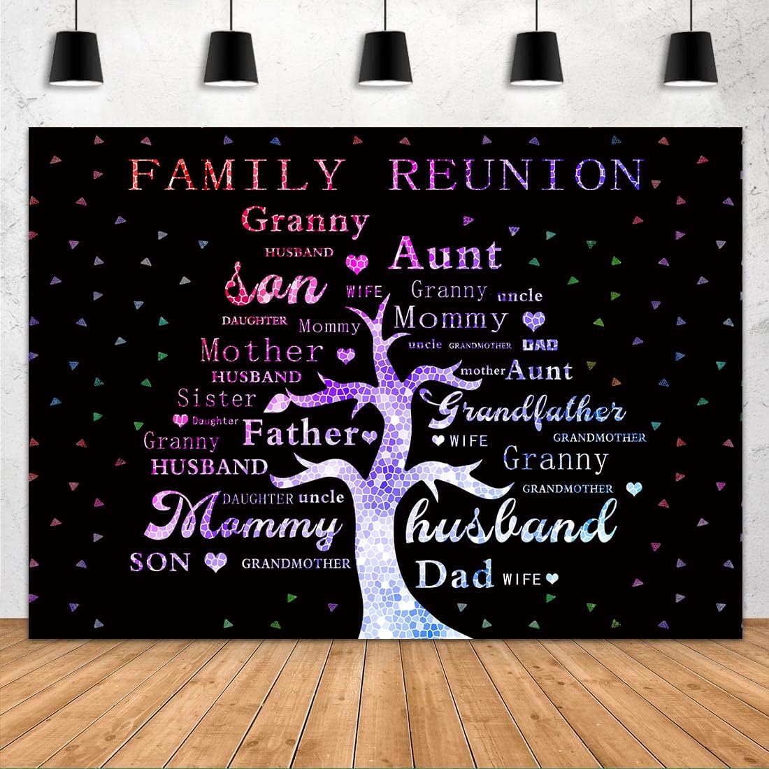 Amazon.com : FHZON Purple Family Reunion Background for Family Reunion ...