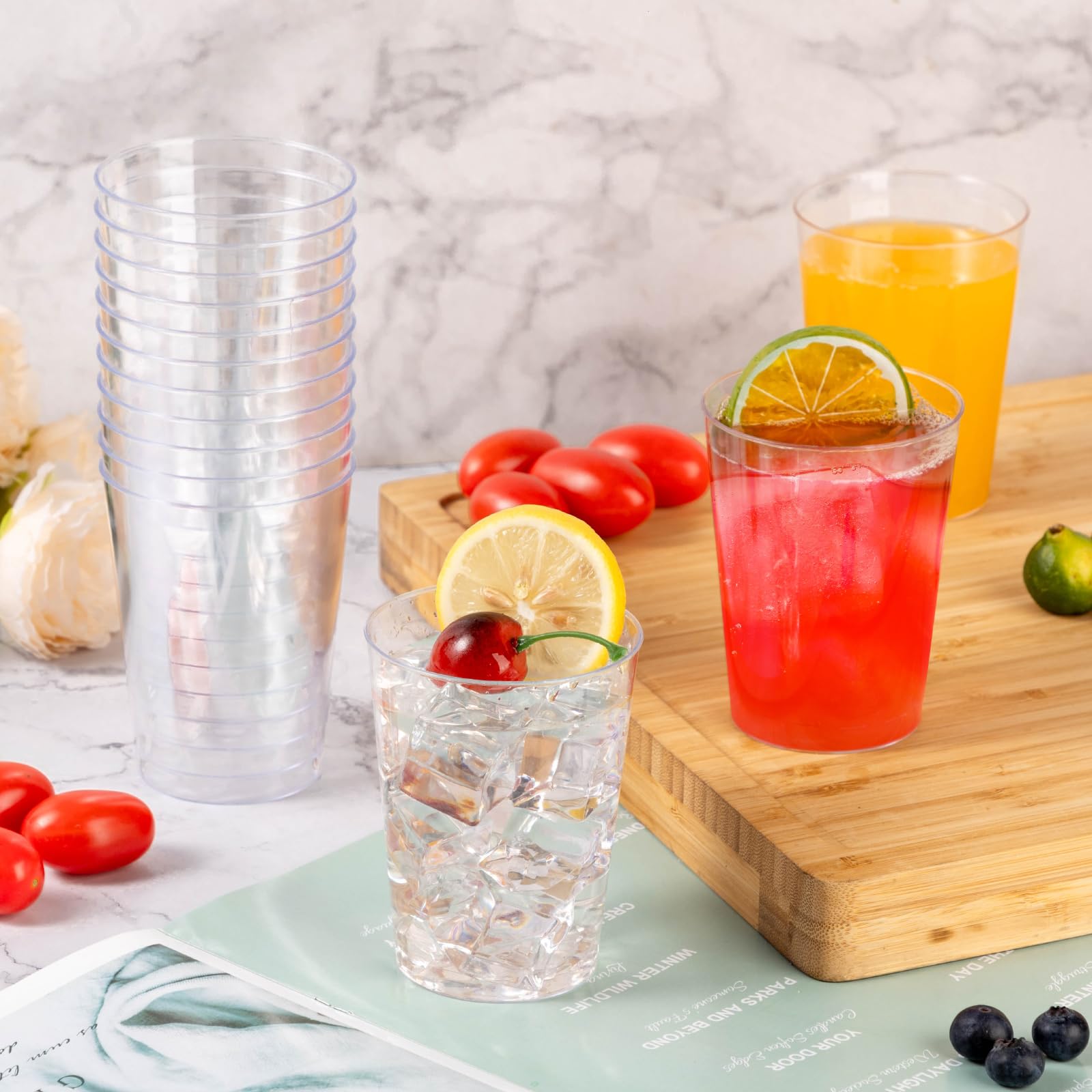 Snapklik.com : Goodluck 100PCS 10oz Clear Plastic Cups For Party