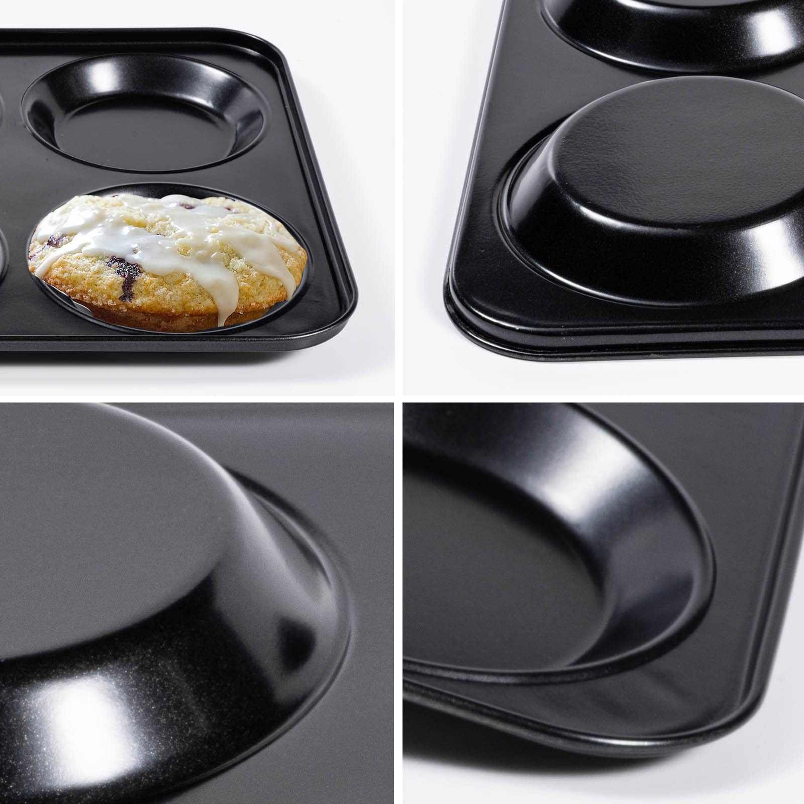 Snapklik.com : Yorkshire Pudding Pan, 4 Inch Muffin Top Pans 2 Pack ...