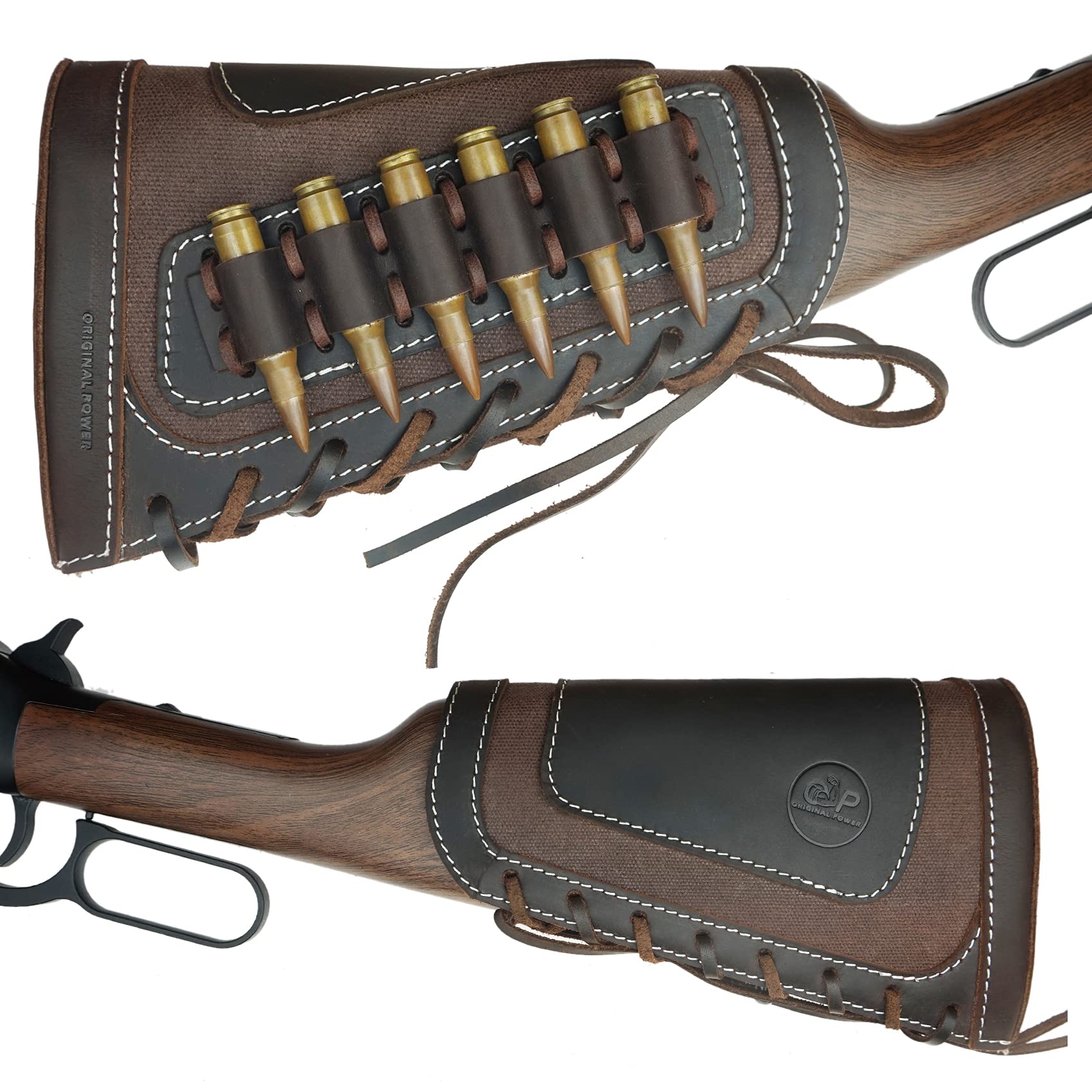 Buy WAYNE'S DOGGenuine Leather Shell Holder Buttstock, Canvas Recoil ...