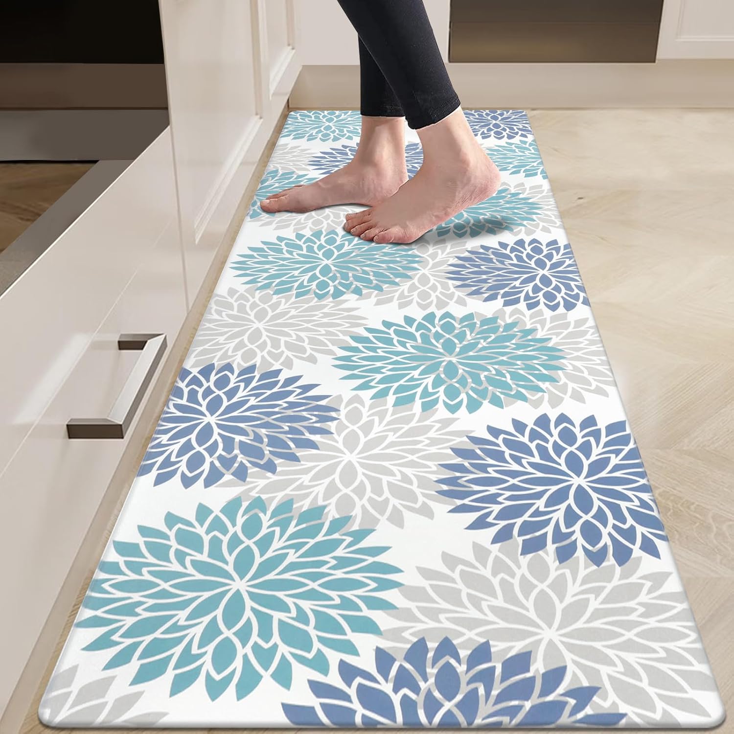 Amazon.com: HEBE Cushioned Kitchen Mat 20"x71" Anti Fatigue Floor Mat ...