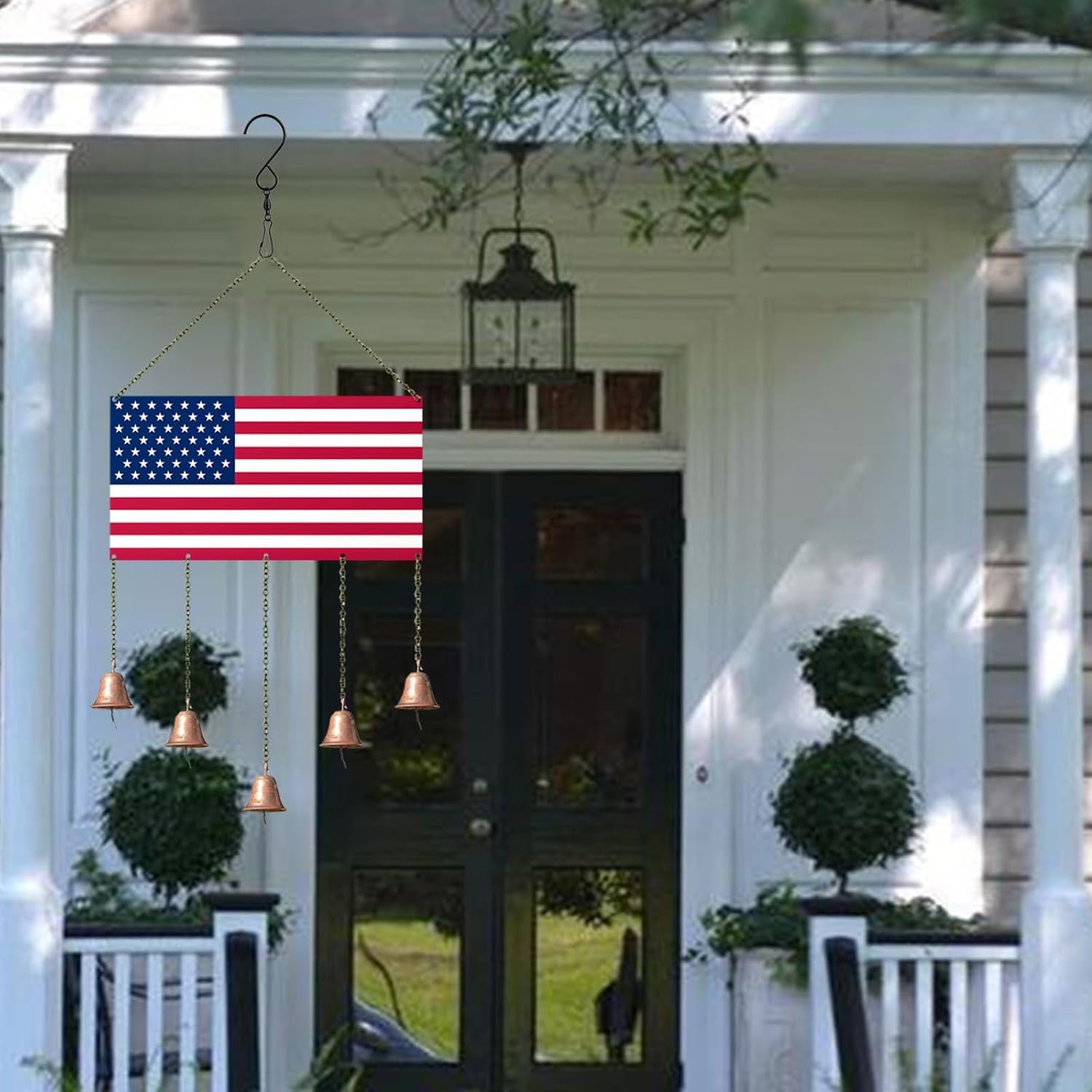 Amazon.com : American Flag Wind Chimes for Outside, Independence Day ...