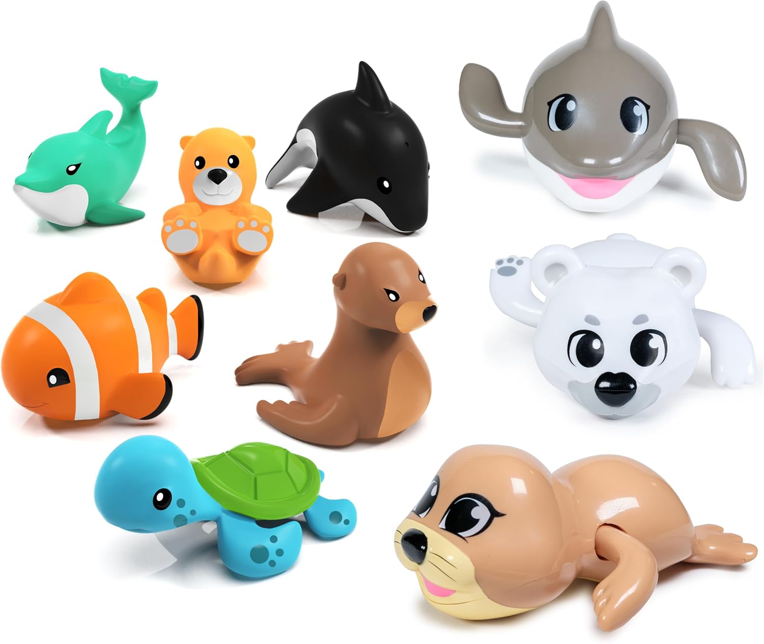 Amazon.com: Tub Works Marine™ Mold Free Bath Toys & Arctic Swimming ...