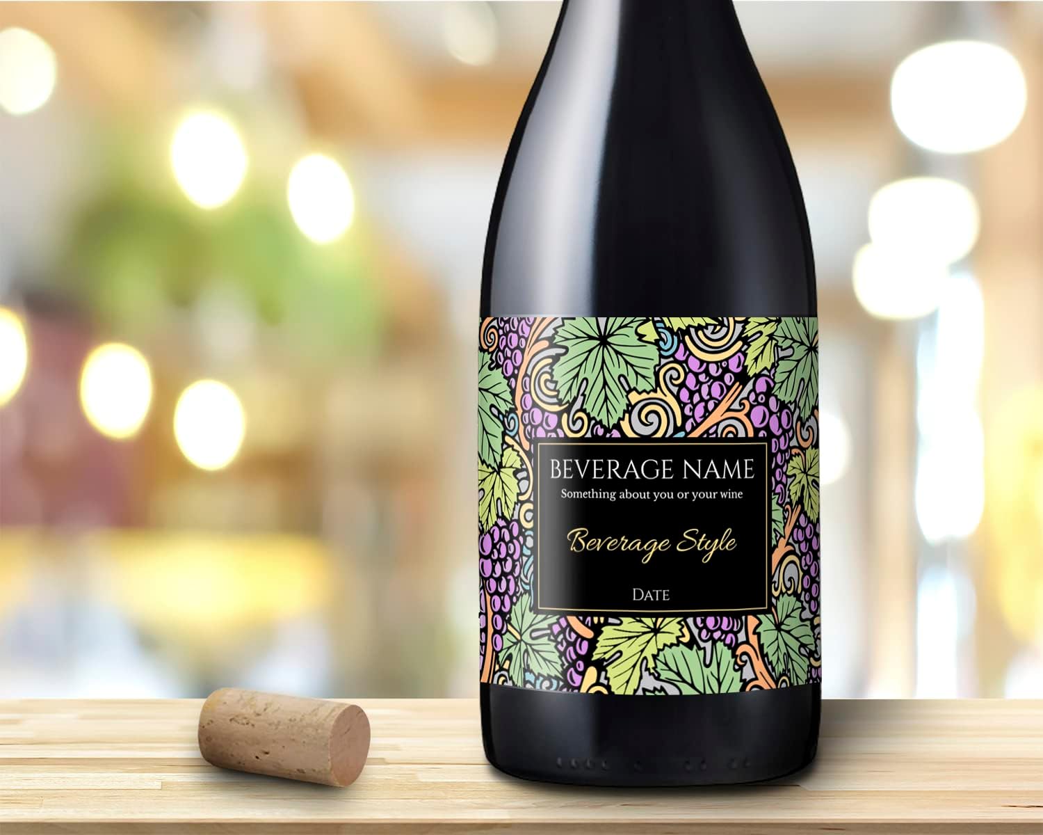 Amazon.com: Personalized Custom Wine Labels- Set of 30 Removable and ...