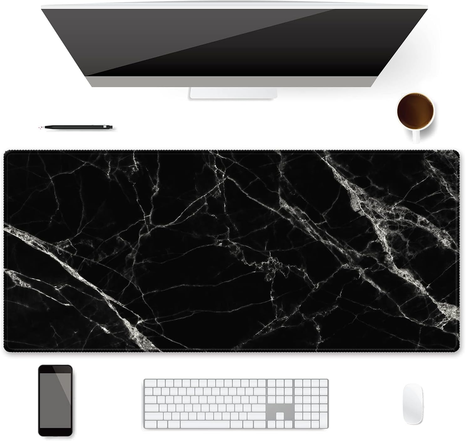 Amazon.com : HAOCOO XXL Computer Desk Mat for Desktop, Gaming Mouse Pad ...