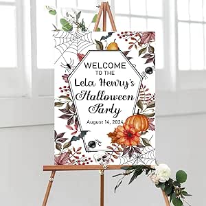 Amazon.com : Personalized Halloween Party Welcome Sign, Spooky Welcome ...
