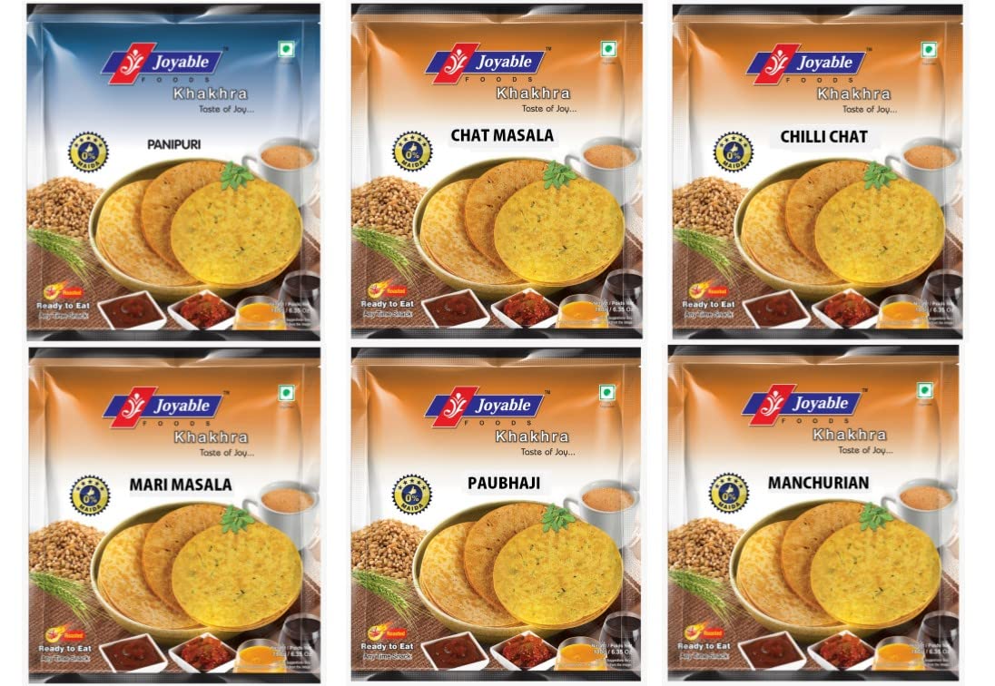 Joyable Khakhra (Mari Masala, Chat Masala, Chilly Chat, Panipuri ...