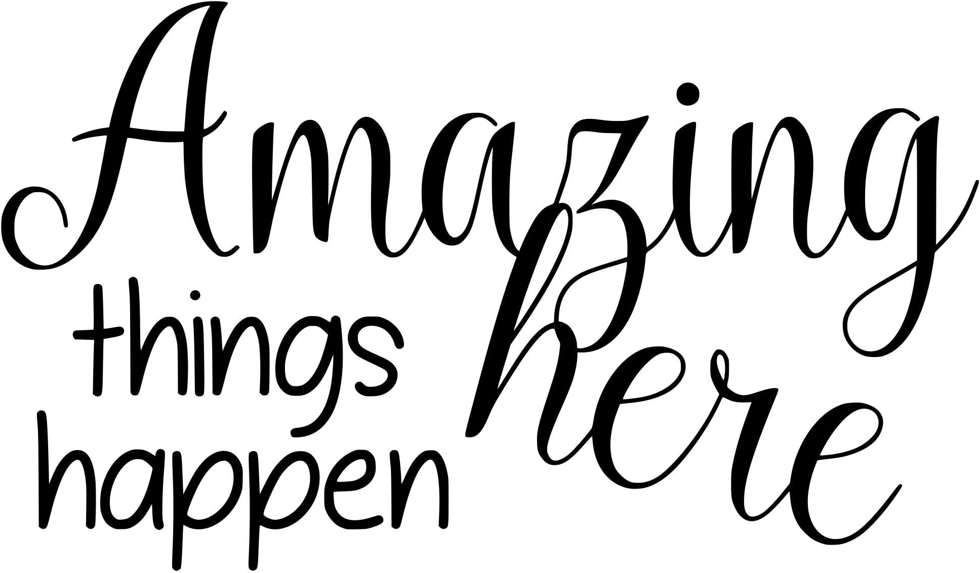 Amazon.com: Amazing Things Happen Here(Black) Wall Decal 13" Wide X 22 ...