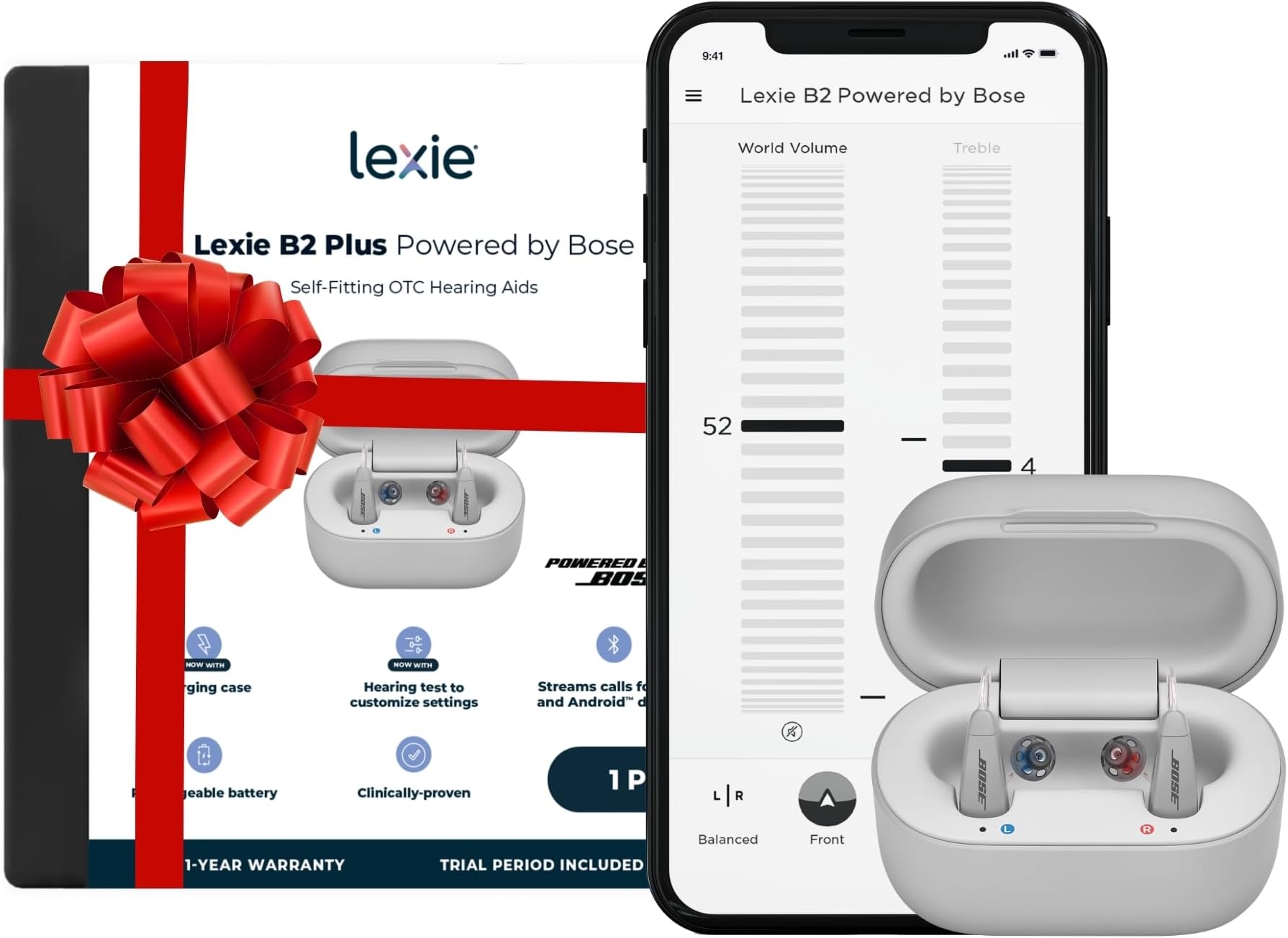 Amazon.com: Lexie B2 Plus OTC Hearing Aids Powered by Bose ...