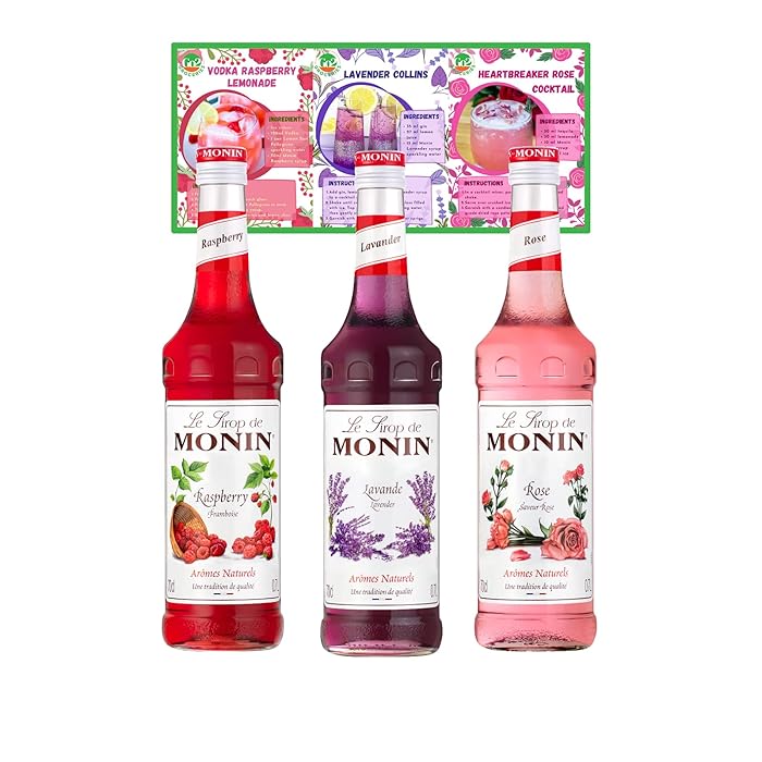 Buy Flavoured Floral and Fruit Syrup Bundle Contains Monin Premium ...