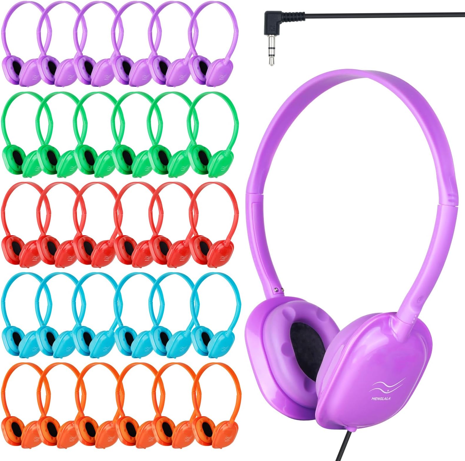 Amazon.com: ZXQZYM Bulk Headphones 20 Pack for Classroom School Kids ...