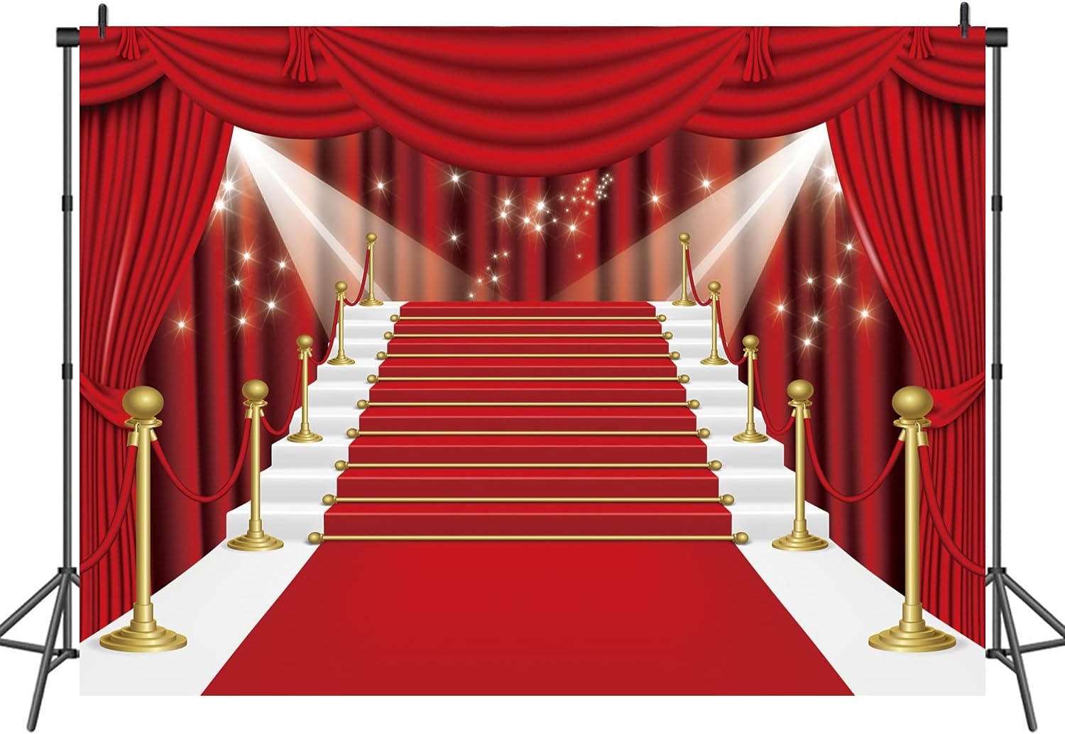 Amazon.com : INRUI Red Curtain Stage Photography Background Red Carpet ...