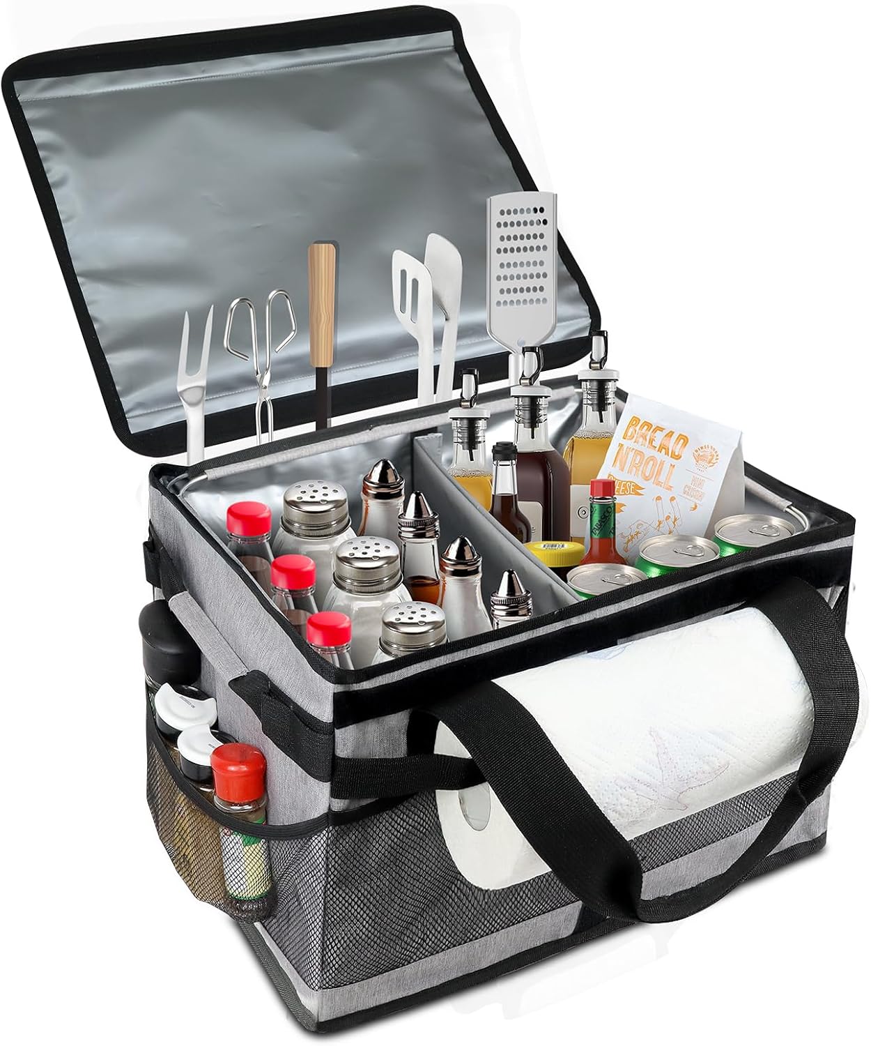 Amazon.com: Mordx Large Grill and Picnic Caddy with Paper Towel Holder ...