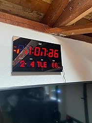 Amazon.com: HITO 14.2” Large Oversized LED Wall Clock Seconds Date Day ...